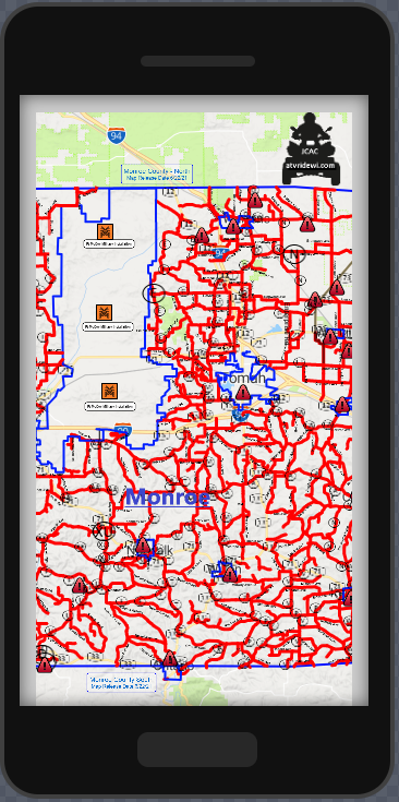 Wood County Map | ATV Ride Wisconsin